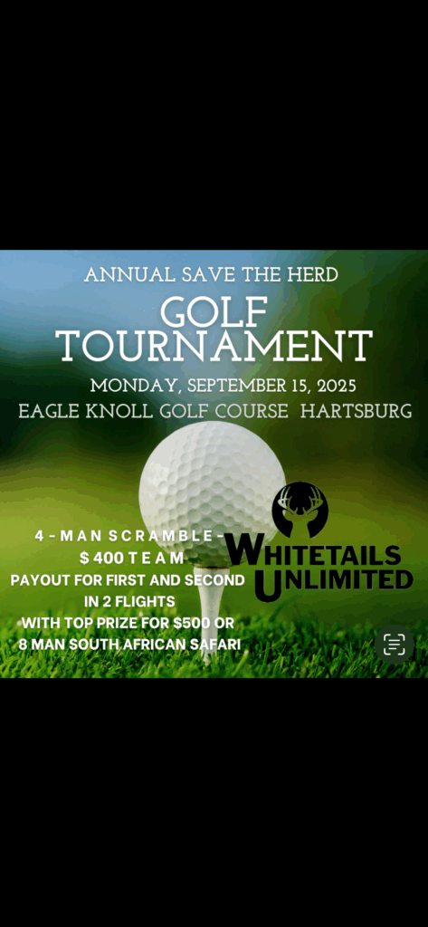 White Tails Unlimited Tournament - Eagle Knoll Golf Club - Hartsburg, MO